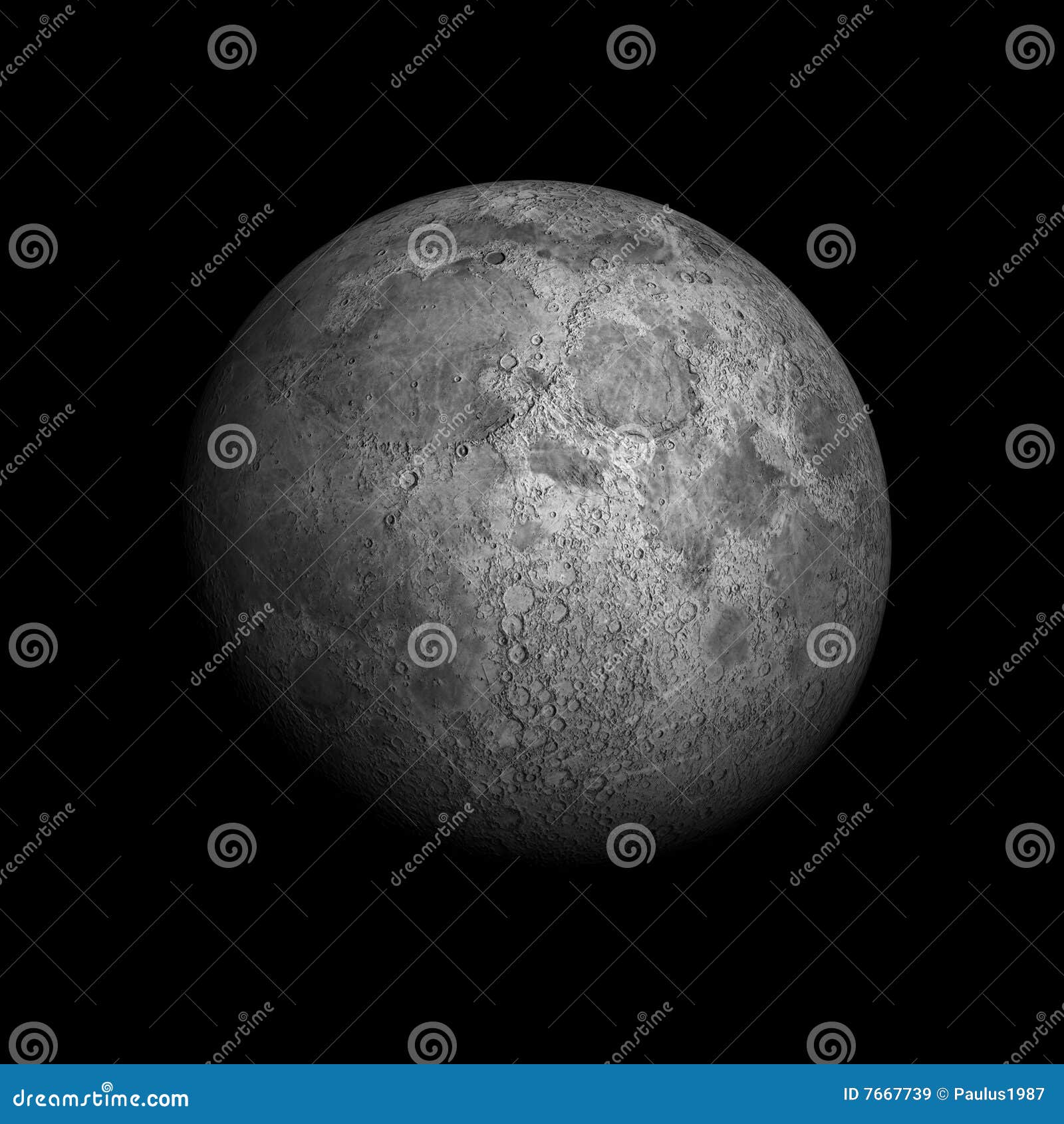 Lonely Moon stock illustration. Illustration of clouds - 7667739