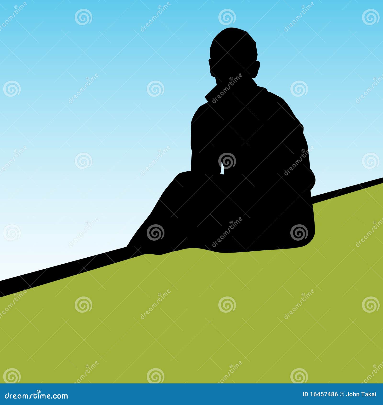 Lonely Person stock vector. Illustration of isolated - 16457486
