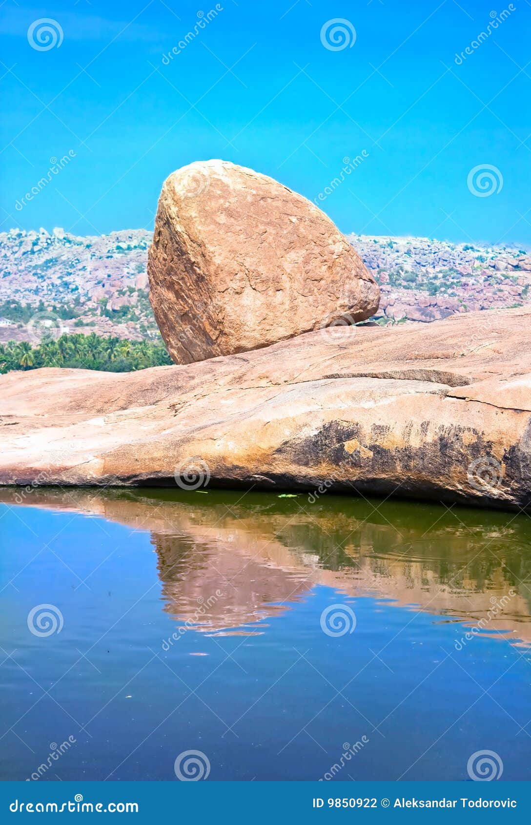 Lonely Rocks Shadow in the Water Stock Photo - Image of desert, bizarre ...