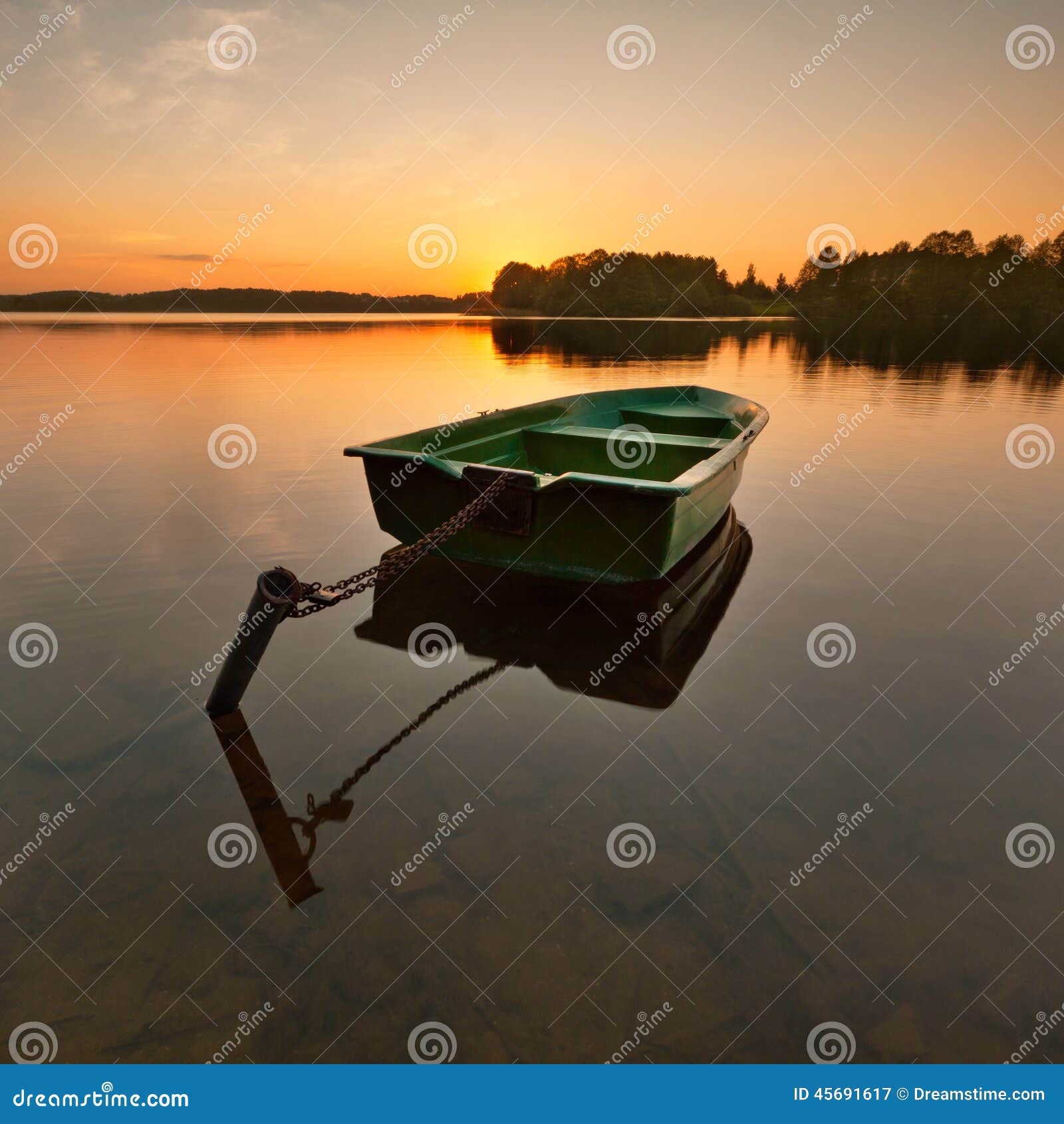Lonely rowing boat stock image. Image of boat, lonely - 45691617