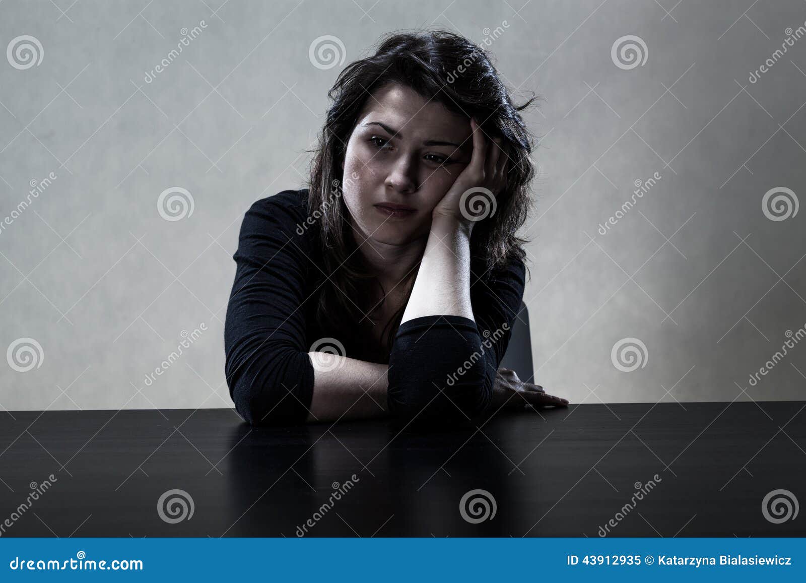 6,453 Girl Sitting Table Sad Stock Photos - Free & Royalty-Free Stock ...
