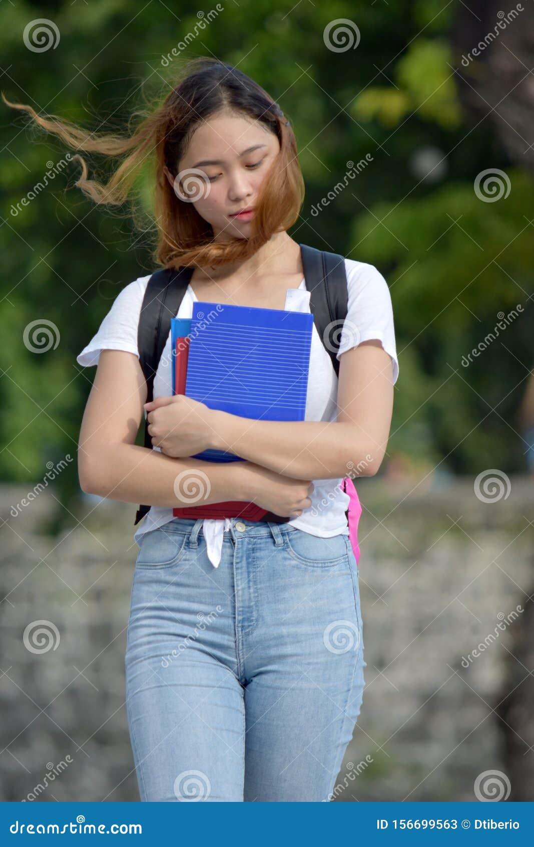 Lonely School Girl Student stock image. Image of unloved - 156699563