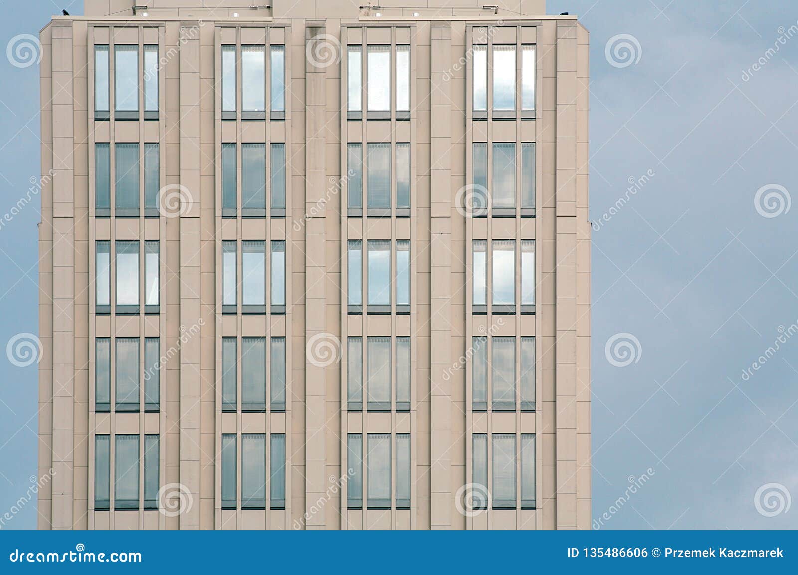 Lonely skyscraper. stock photo. Image of monument, white - 135486606