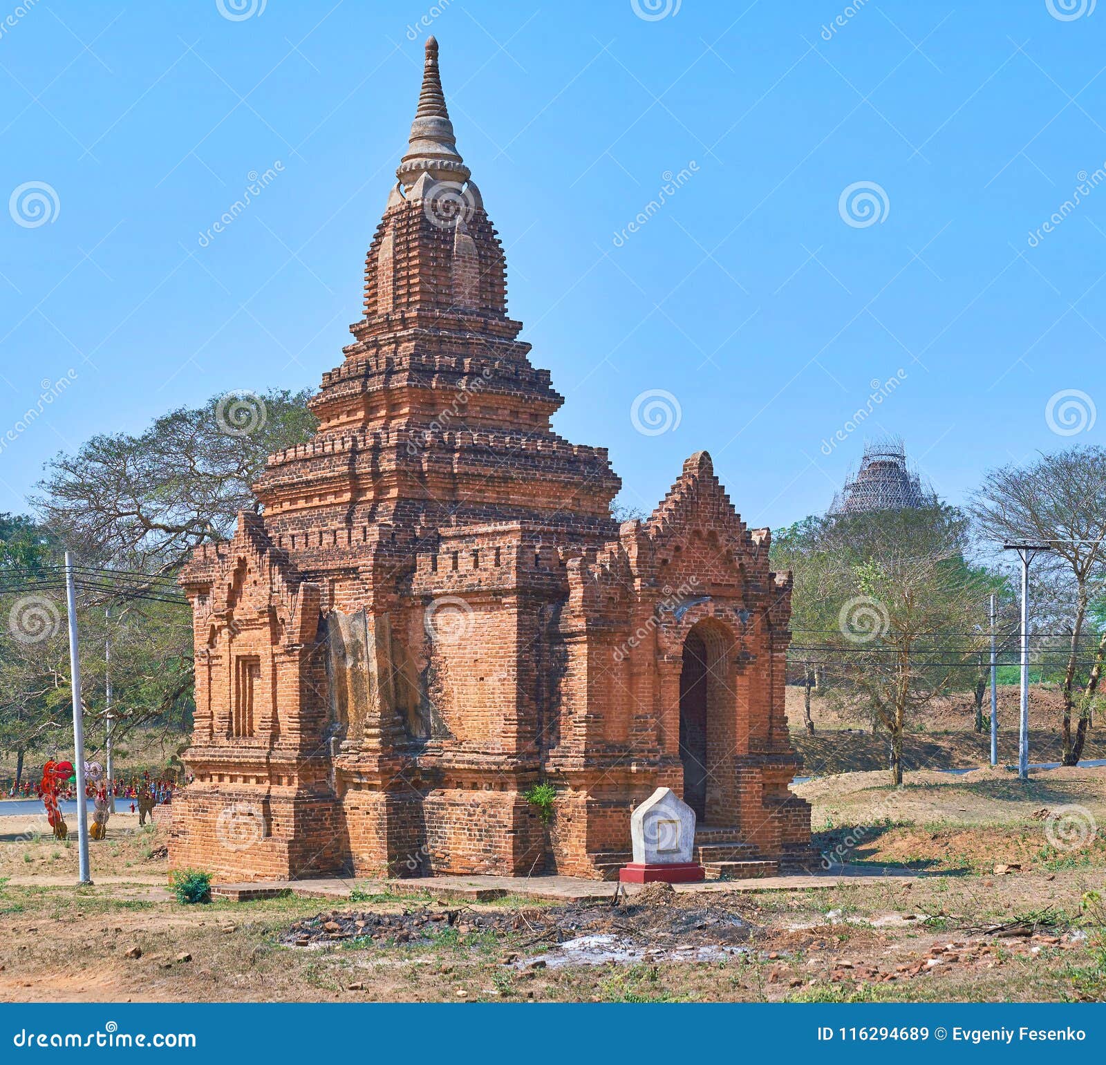 The Medieval Temple in Bagan, Myanmar Stock Image - Image of dust ...