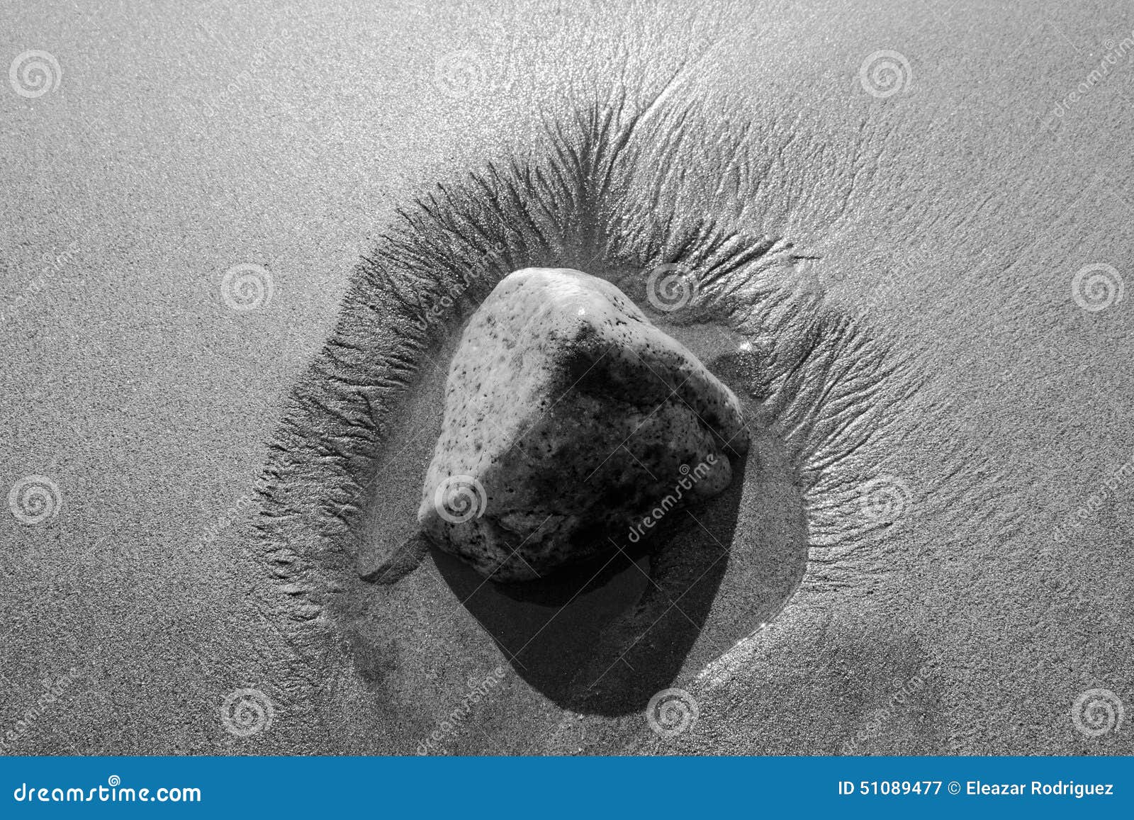 Lonely Stone on the beach stock image. Image of abstract - 51089477