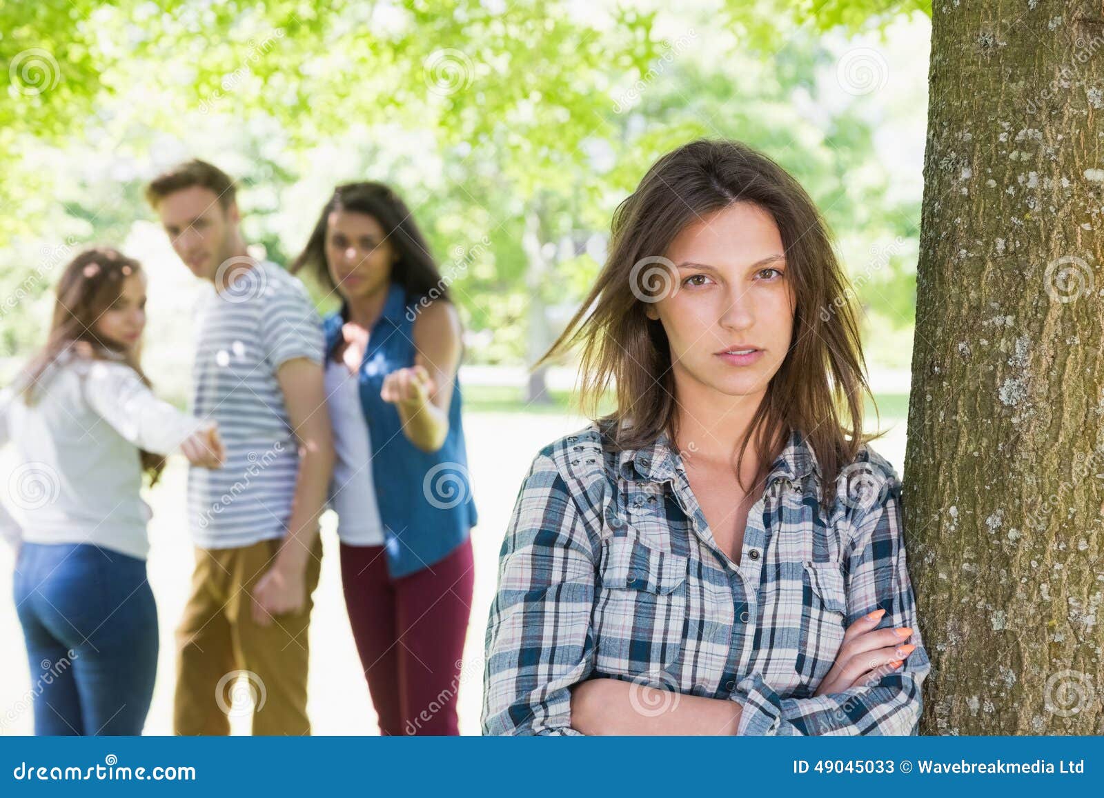 Lonely Student Being Bullied by Her Peers Stock Image - Image of school ...