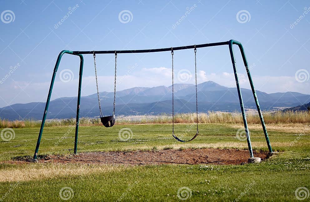 Lonely Swing Set stock image. Image of bare, lonely, devoid - 7343877