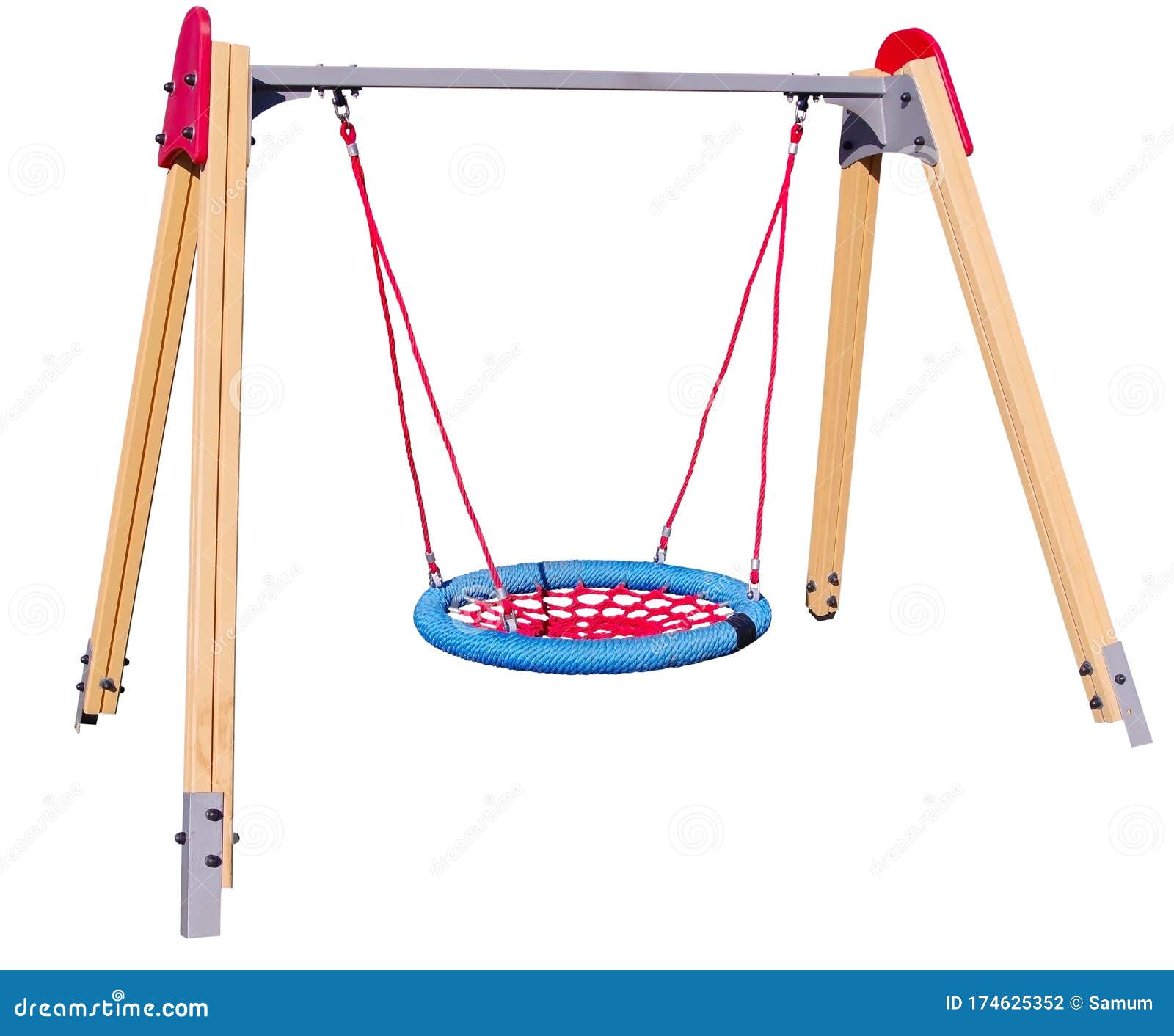 Lonely Swing on White Background Stock Photo - Image of design, holiday ...