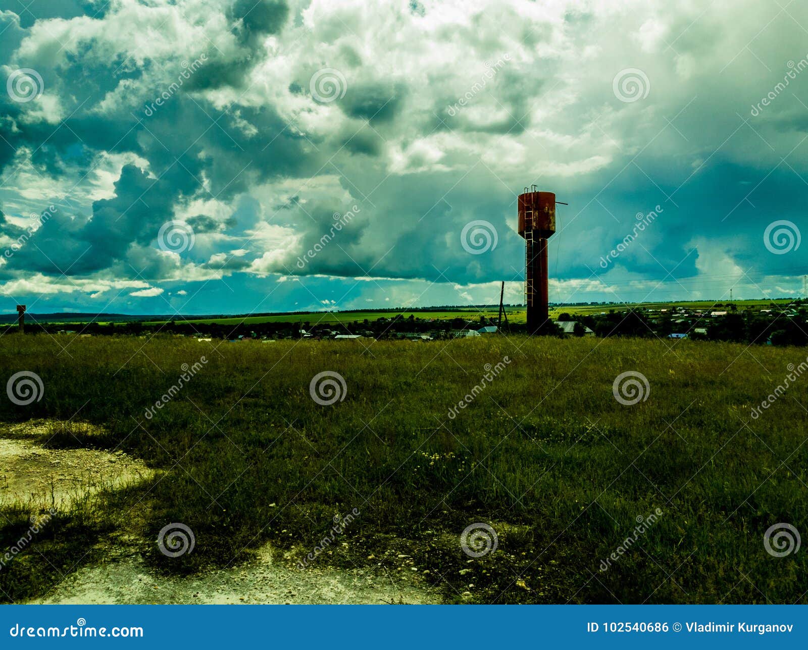 Lonely tower stock photo. Image of village, summer, tower - 102540686