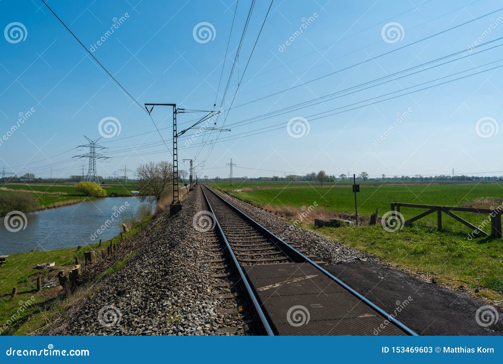 Lonely Train Track through the Countryside Stock Image - Image of rails ...
