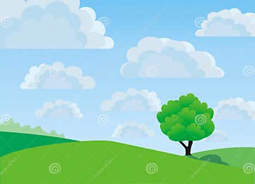Lonely tree, vector stock vector. Illustration of environmental - 679740