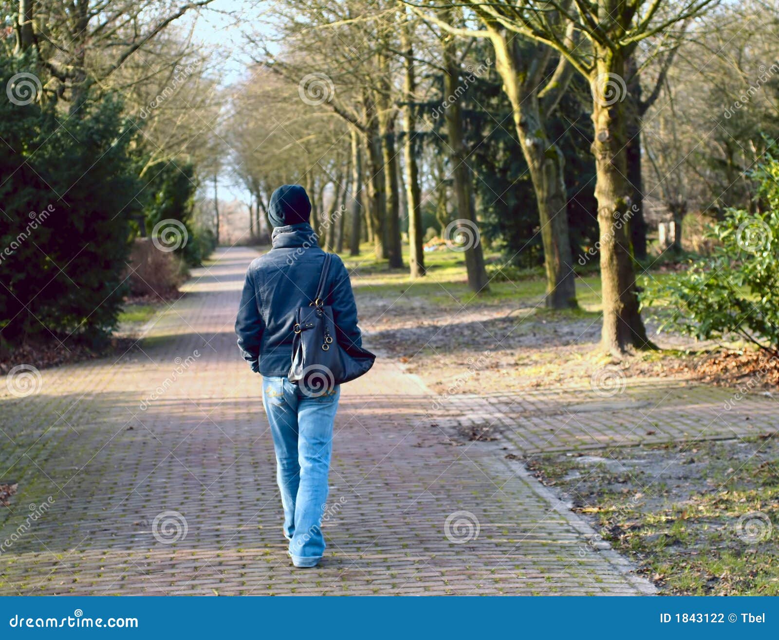 Lonely walk stock photo. Image of thinking, long, cold - 1843122