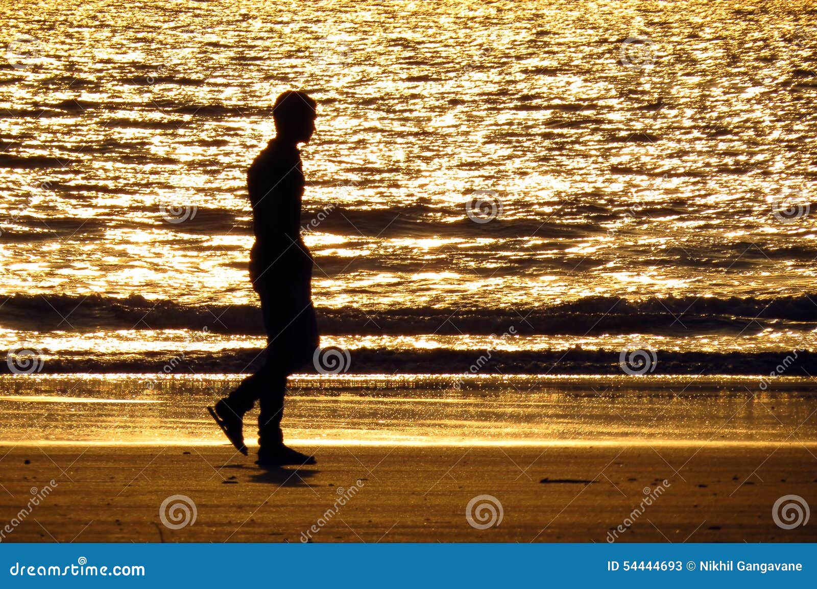 Lonely Walk stock image. Image of lonely, shore, water - 54444693