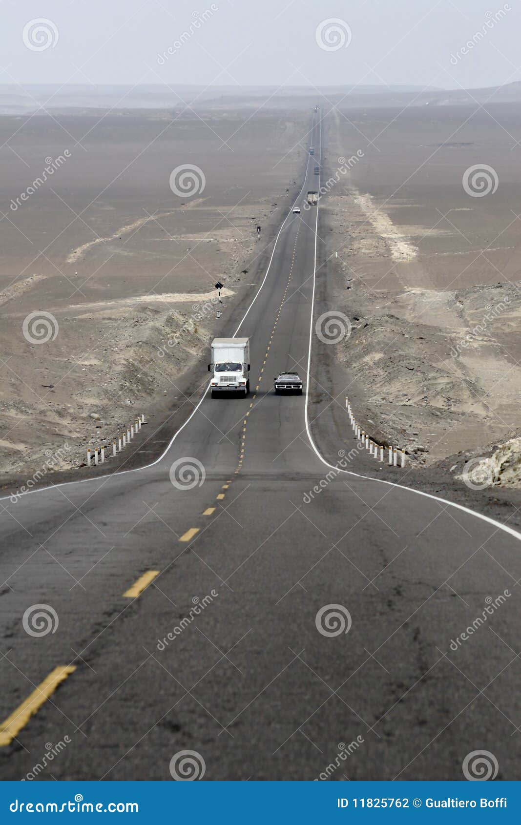 Lonely way in the desert stock photo. Image of long, blue - 11825762