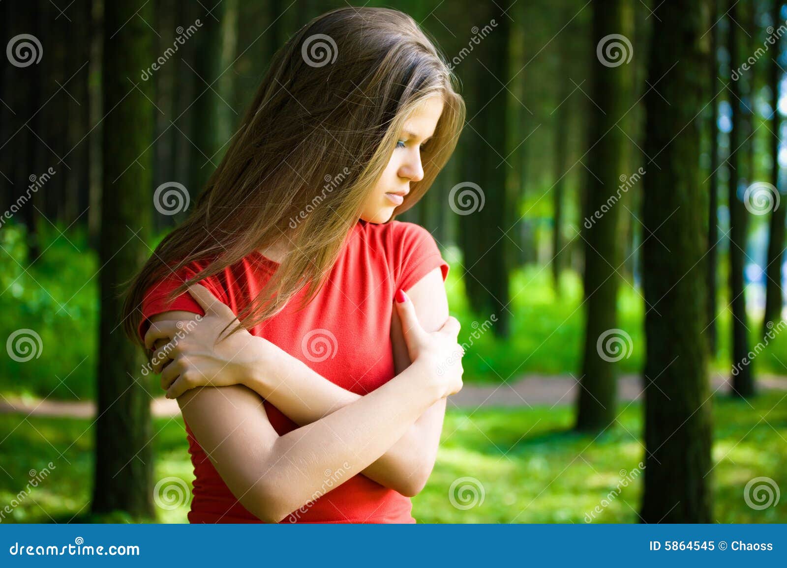 Lonely woman stock image. Image of saturated, side, lonesome - 5864545