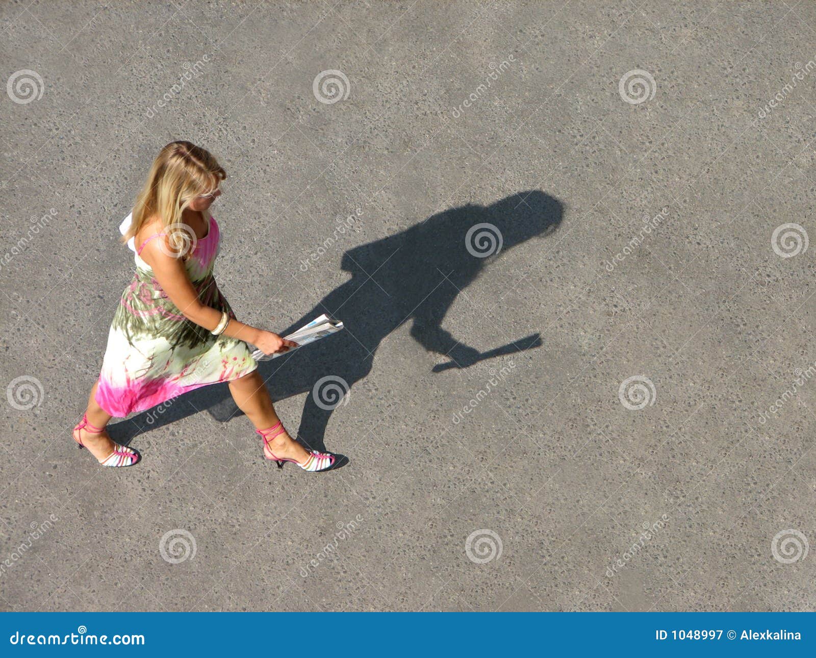 Lonely woman hurries stock image. Image of goal, lone - 1048997