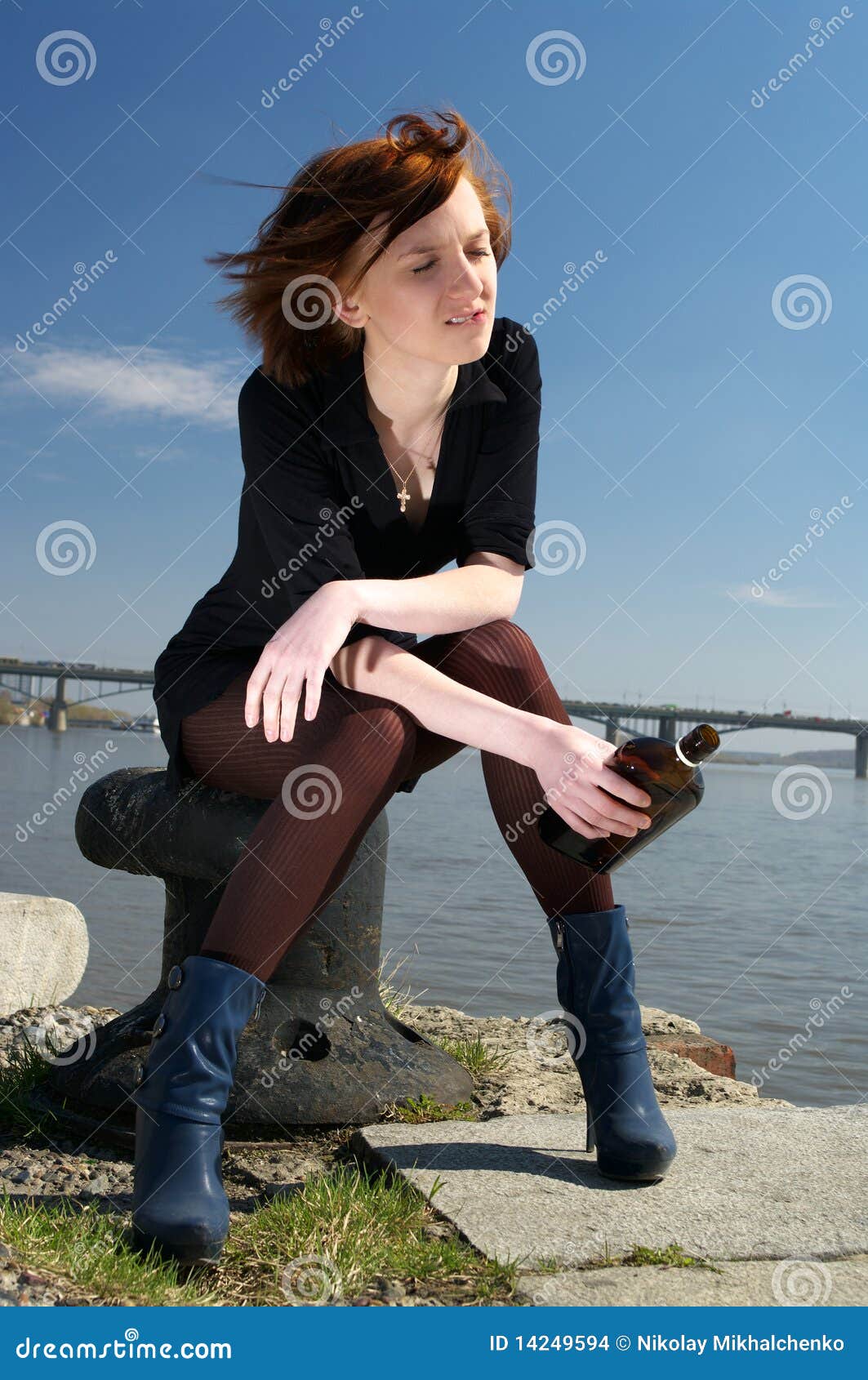 Lonely Young Woman Feeling Very Sad Stock Photo - Image of alone ...