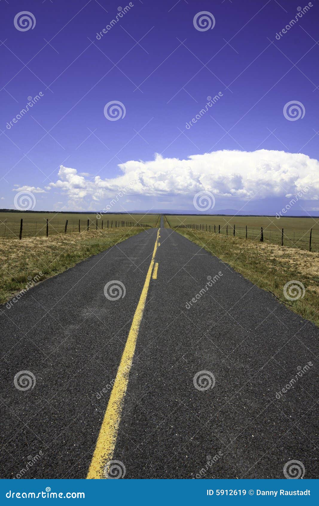 Lonesome Open Rural Highway Road Trip Stock Image - Image of automobile ...