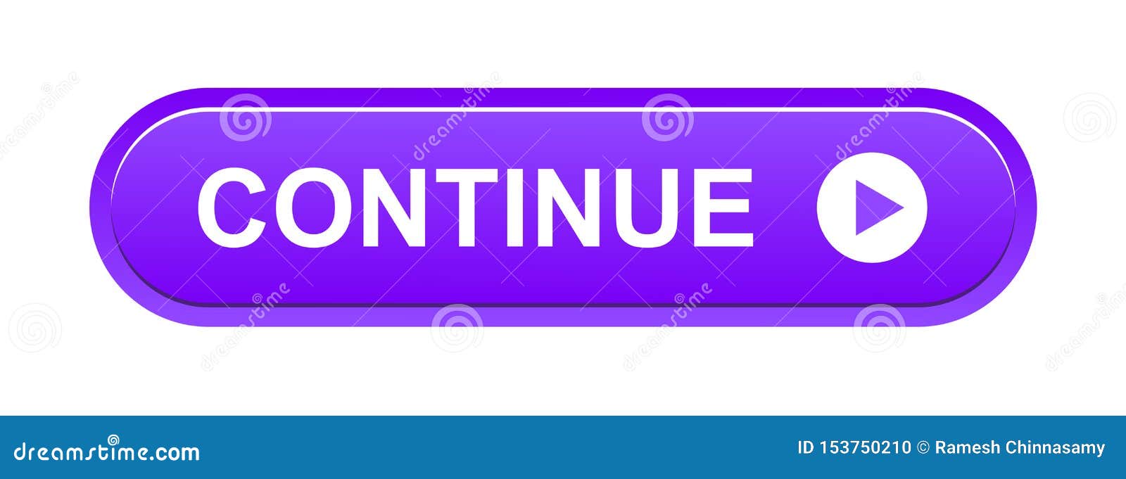 Continue button stock vector. Illustration of business - 153750210
