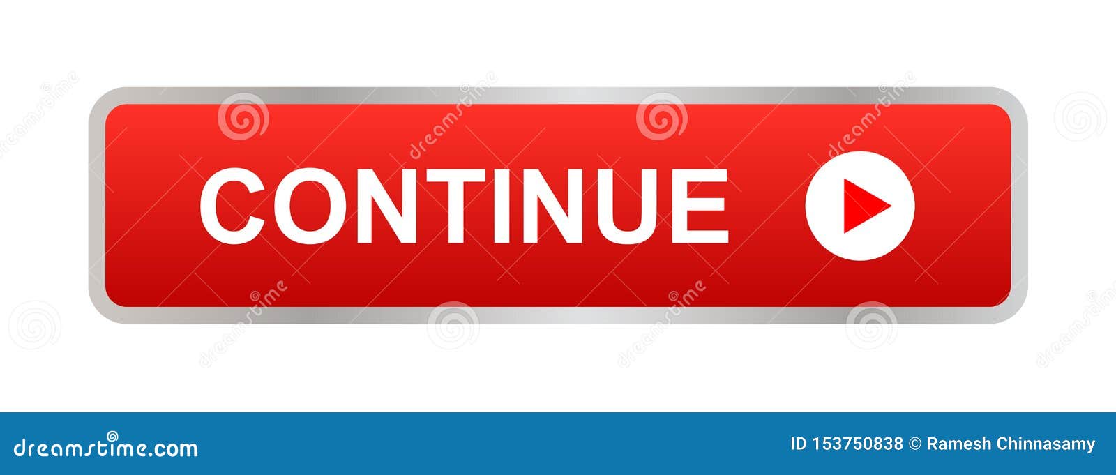 Continue button stock vector. Illustration of banner - 153750838