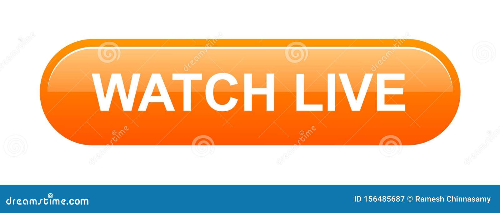 Watch live button stock vector. Illustration of livestream - 156485687