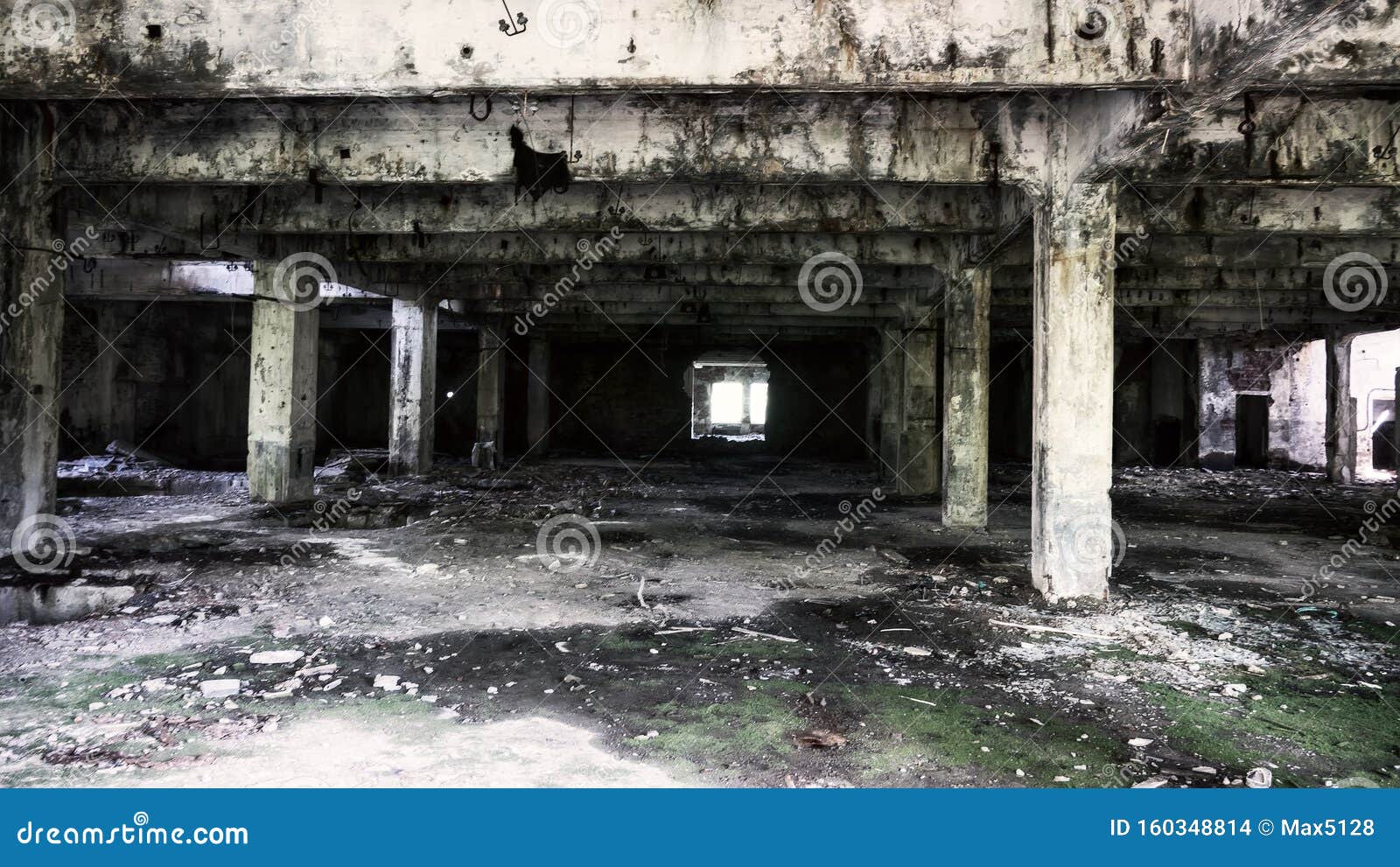 Long-abandoned Factory with Falling Bricks and Huge Failures Stock ...