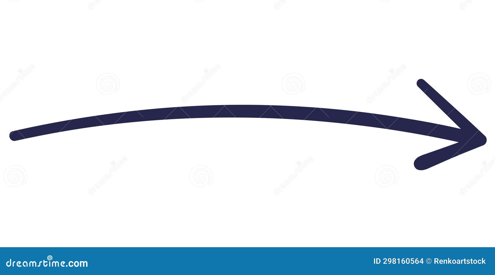 Long Arch Arrow Vector Icon. Isolated Vector Design Element Stock ...