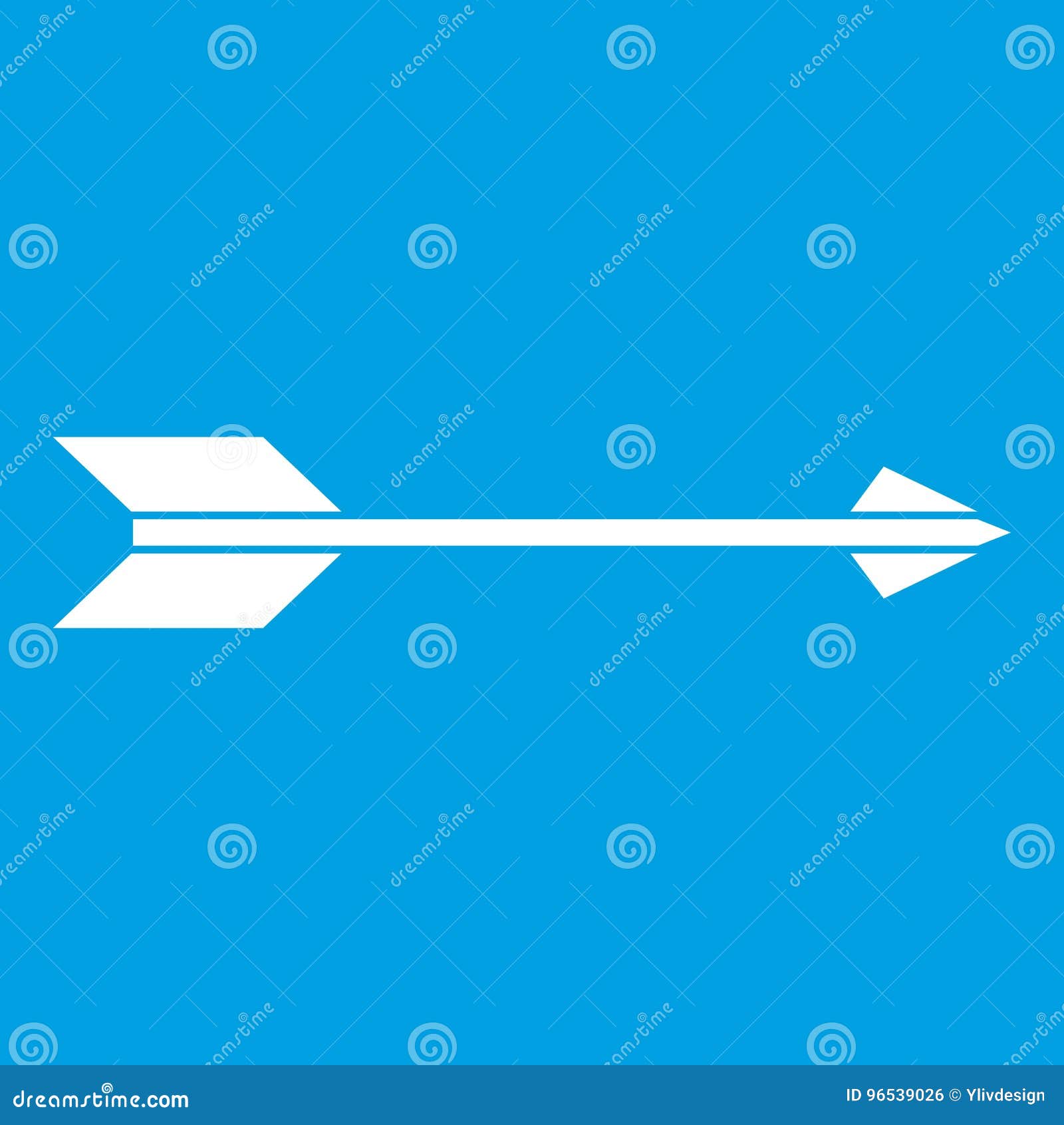 Long arrow icon white stock vector. Illustration of click - 96539026