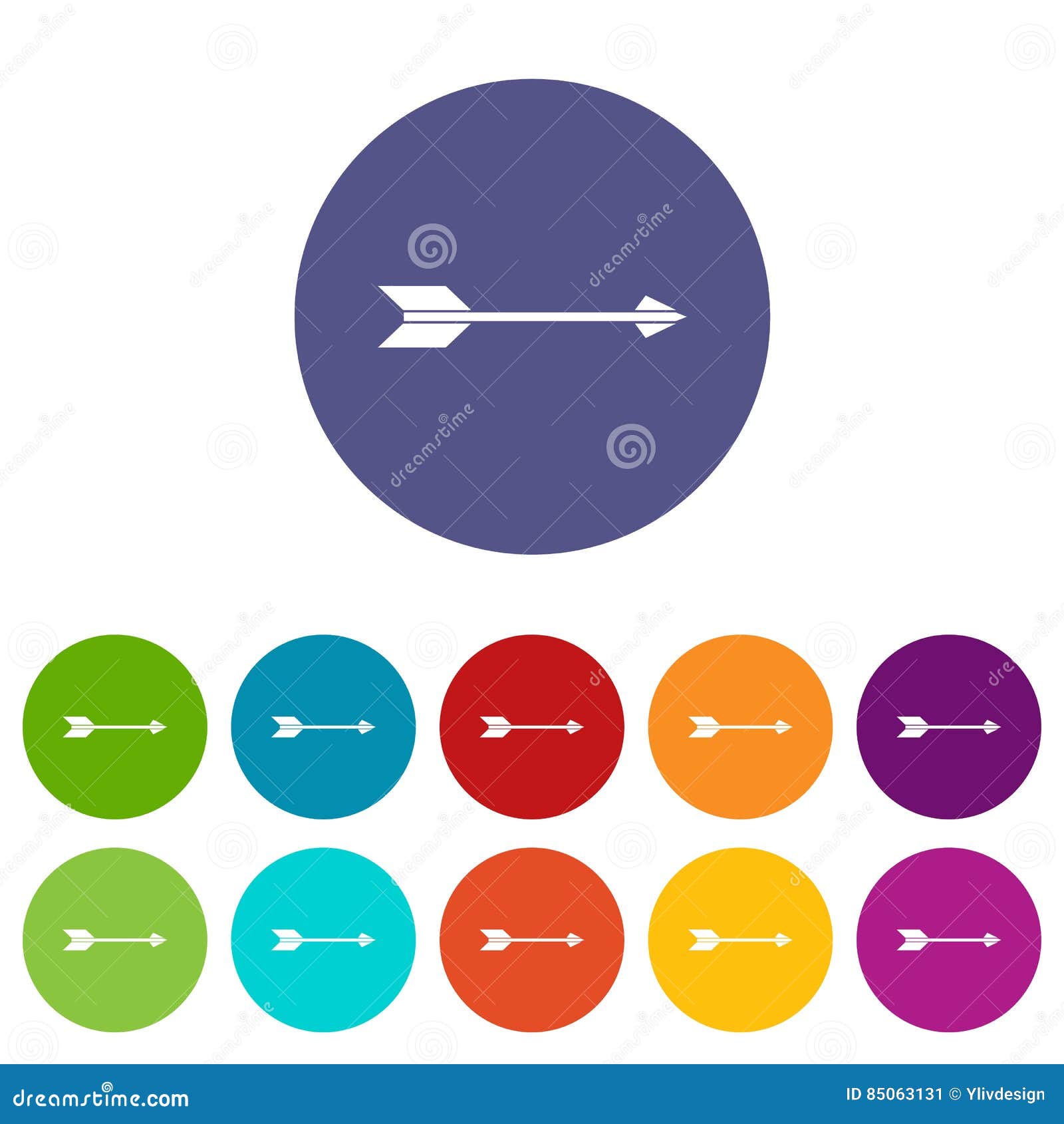 Long arrow set icons stock vector. Illustration of icon - 85063131