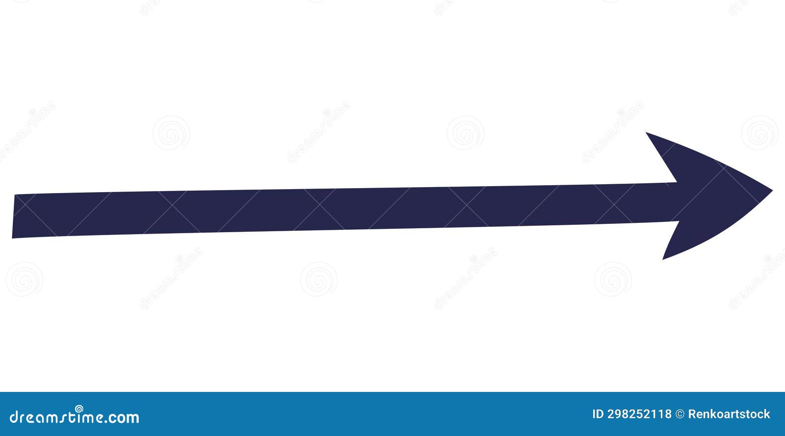 Long Arrow Vector Icon. Black Horizontal Pointer Stock Vector ...