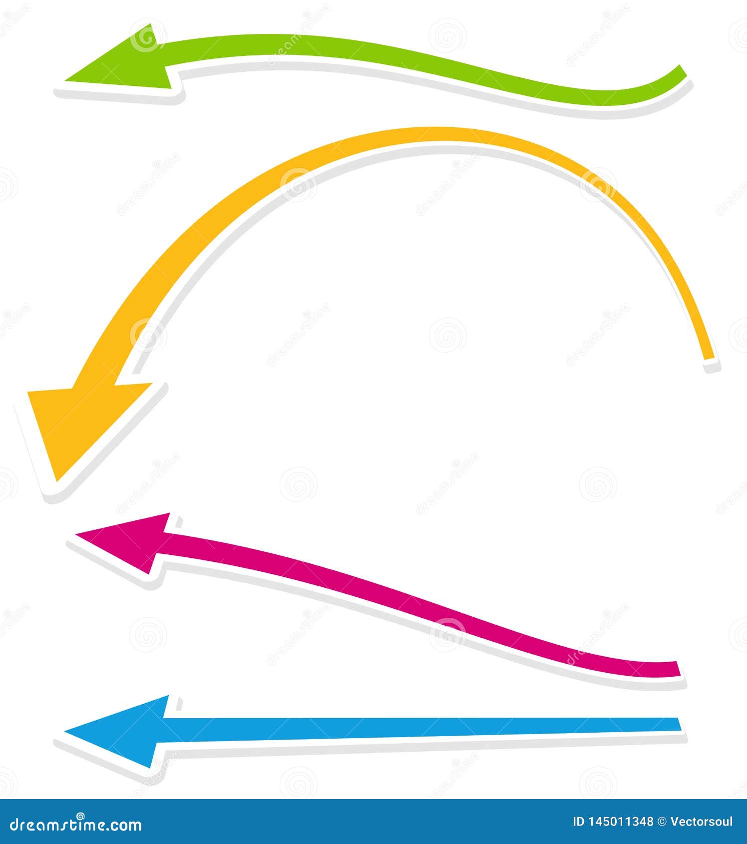 Long arrows stock vector. Illustration of graphic, color - 145011348