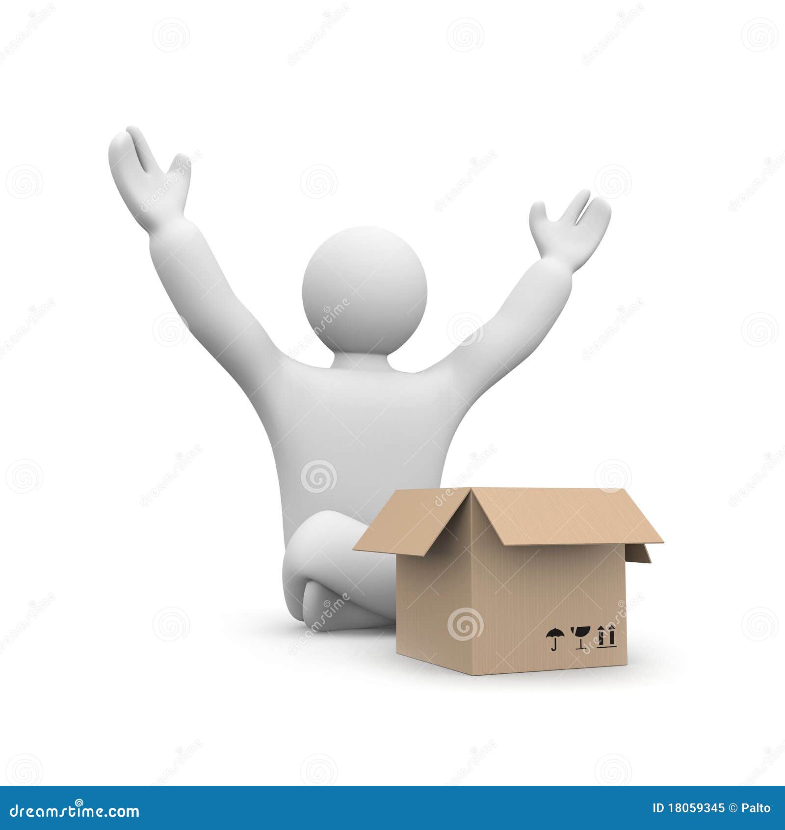 Long-awaited gift stock illustration. Illustration of leisure - 18059345