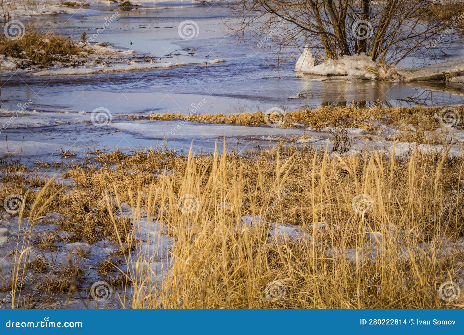 The Long-awaited Spring in the Countryside Stock Photo - Image of cloud ...