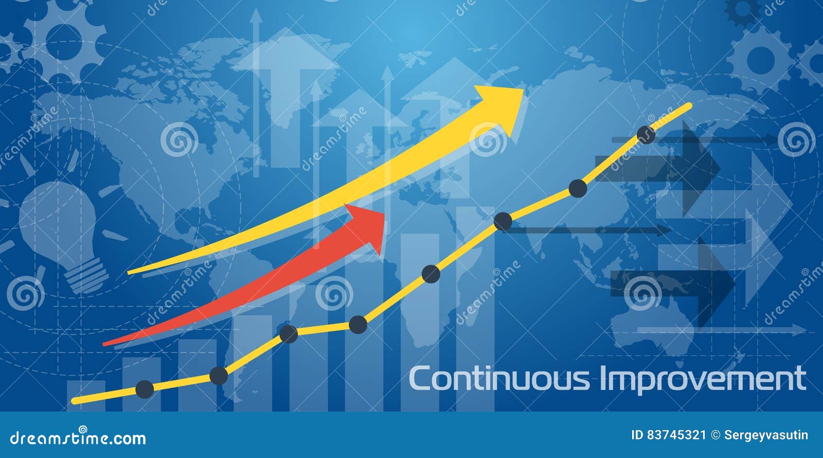 Long Background Continuous Improvement Stock Illustration ...