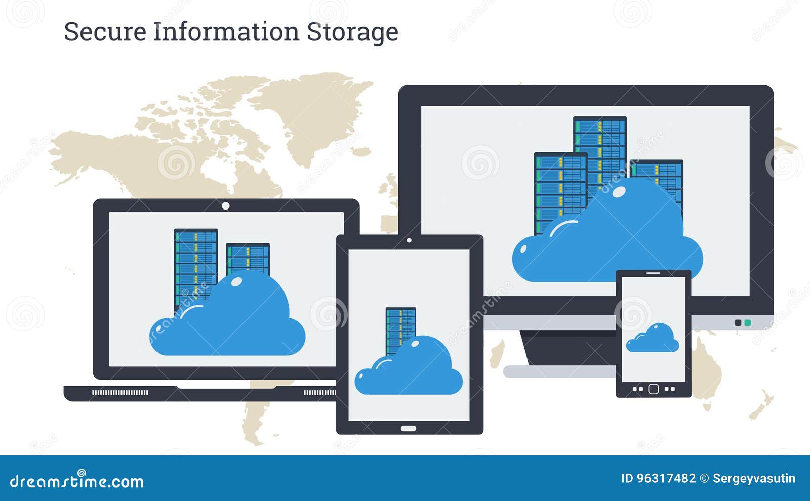 Long Banner - Secure Information Storage Stock Illustration ...