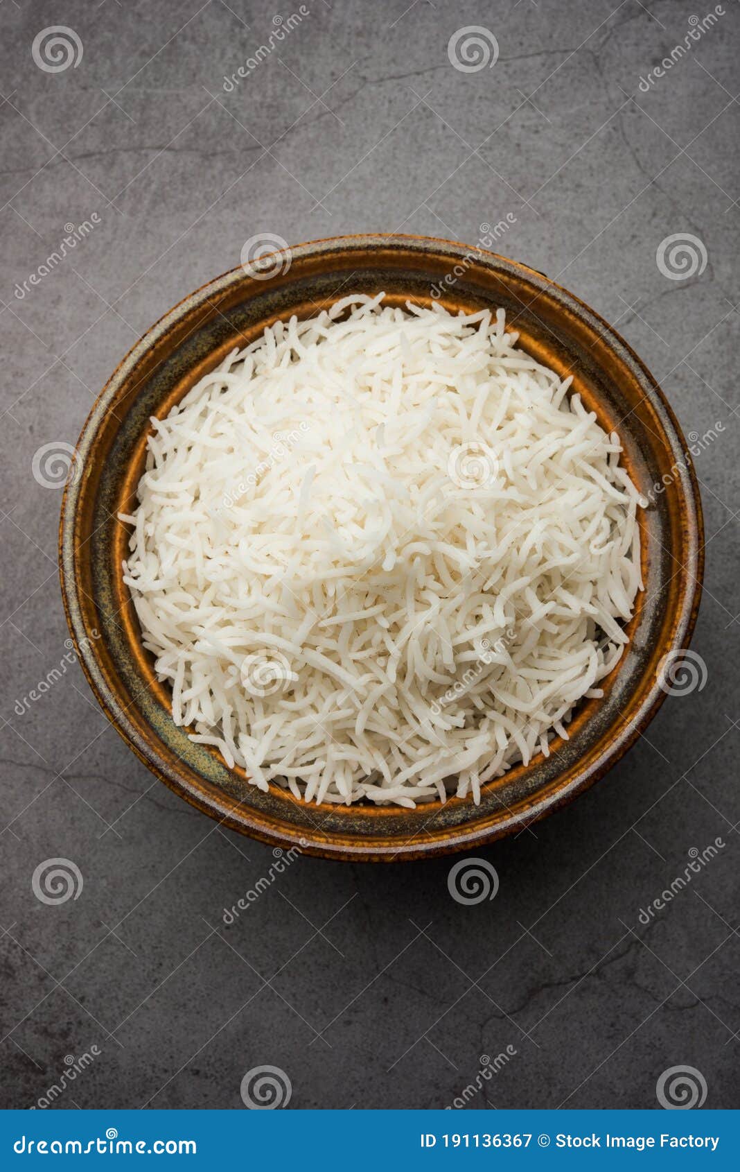 Boiled Indian Basmati Rice Served in a Bowl Stock Image - Image of ...