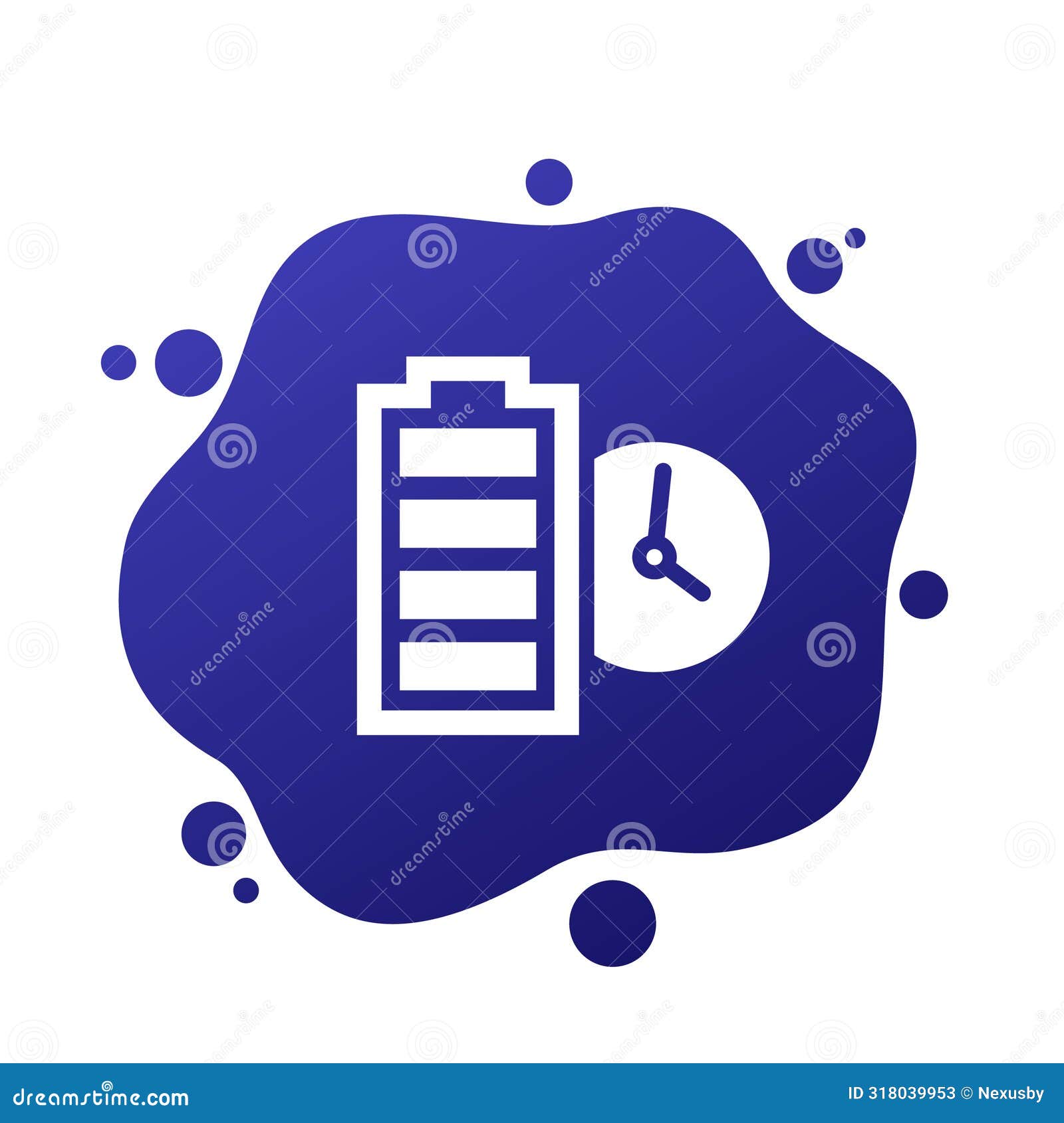 Long Battery Life Vector Icon Stock Vector - Illustration of long ...
