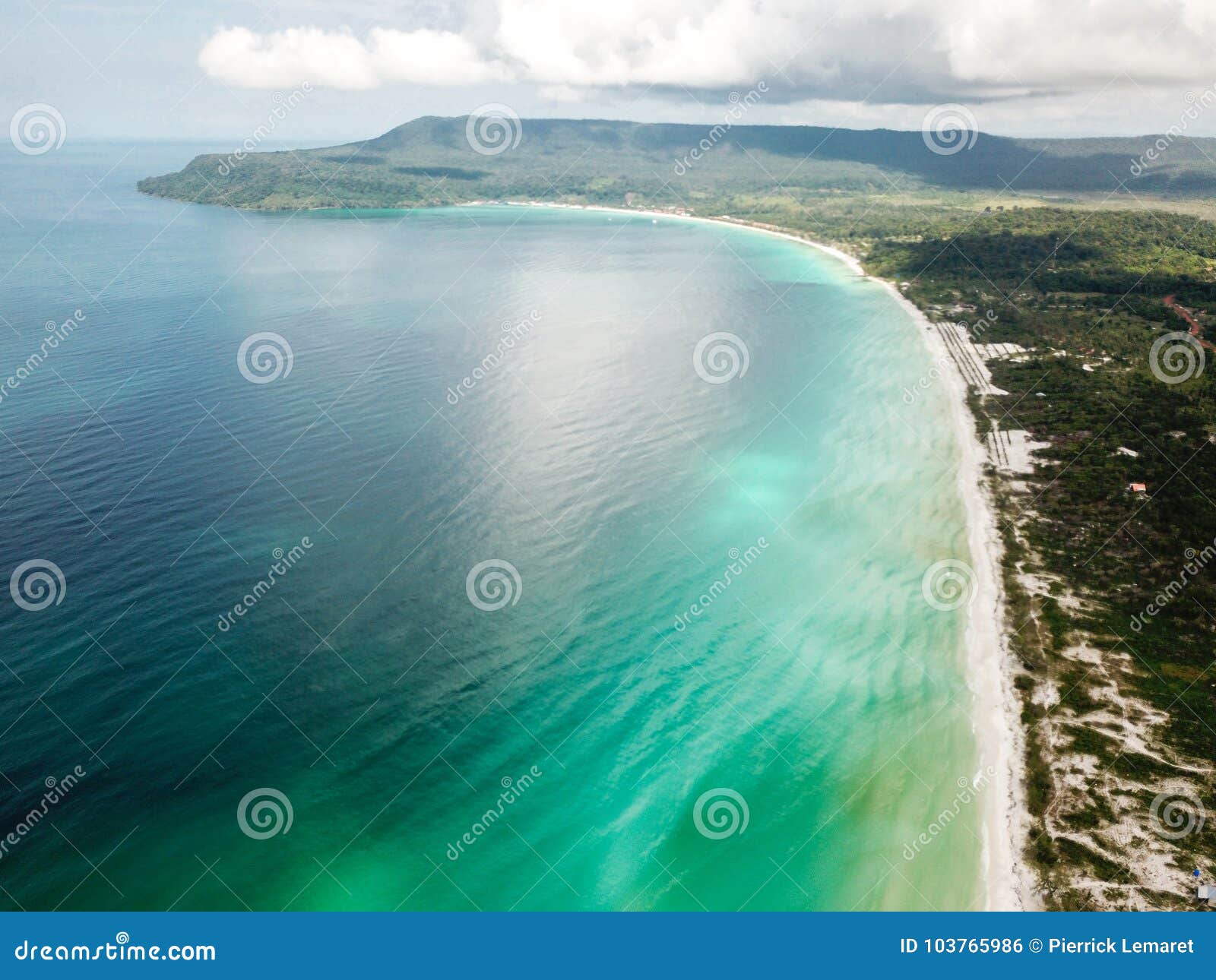 Long Beach on Koh Rong, Cambodia Stock Photo - Image of sand, ocean ...