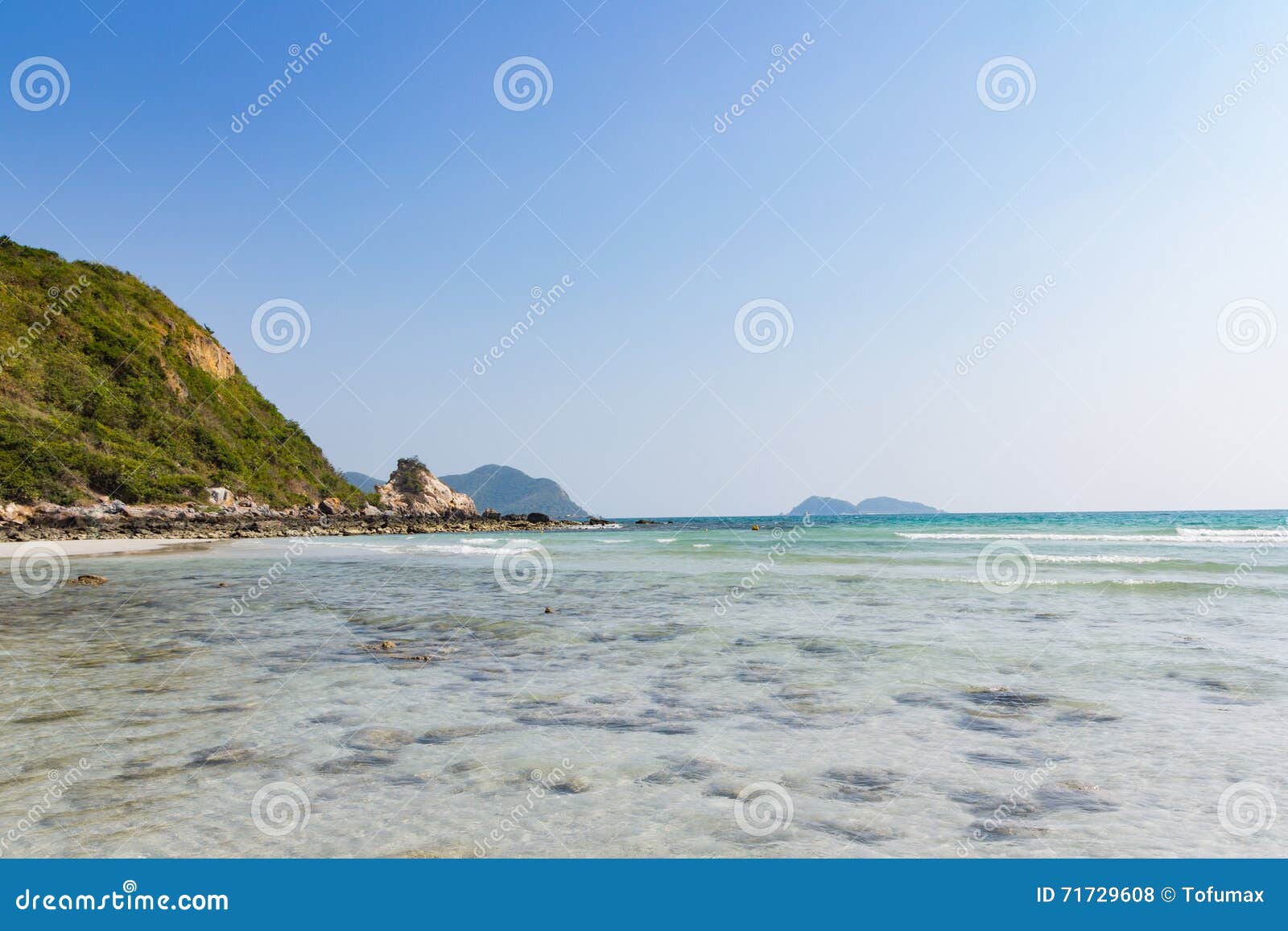 Long beach and waves stock photo. Image of water, nature - 71729608