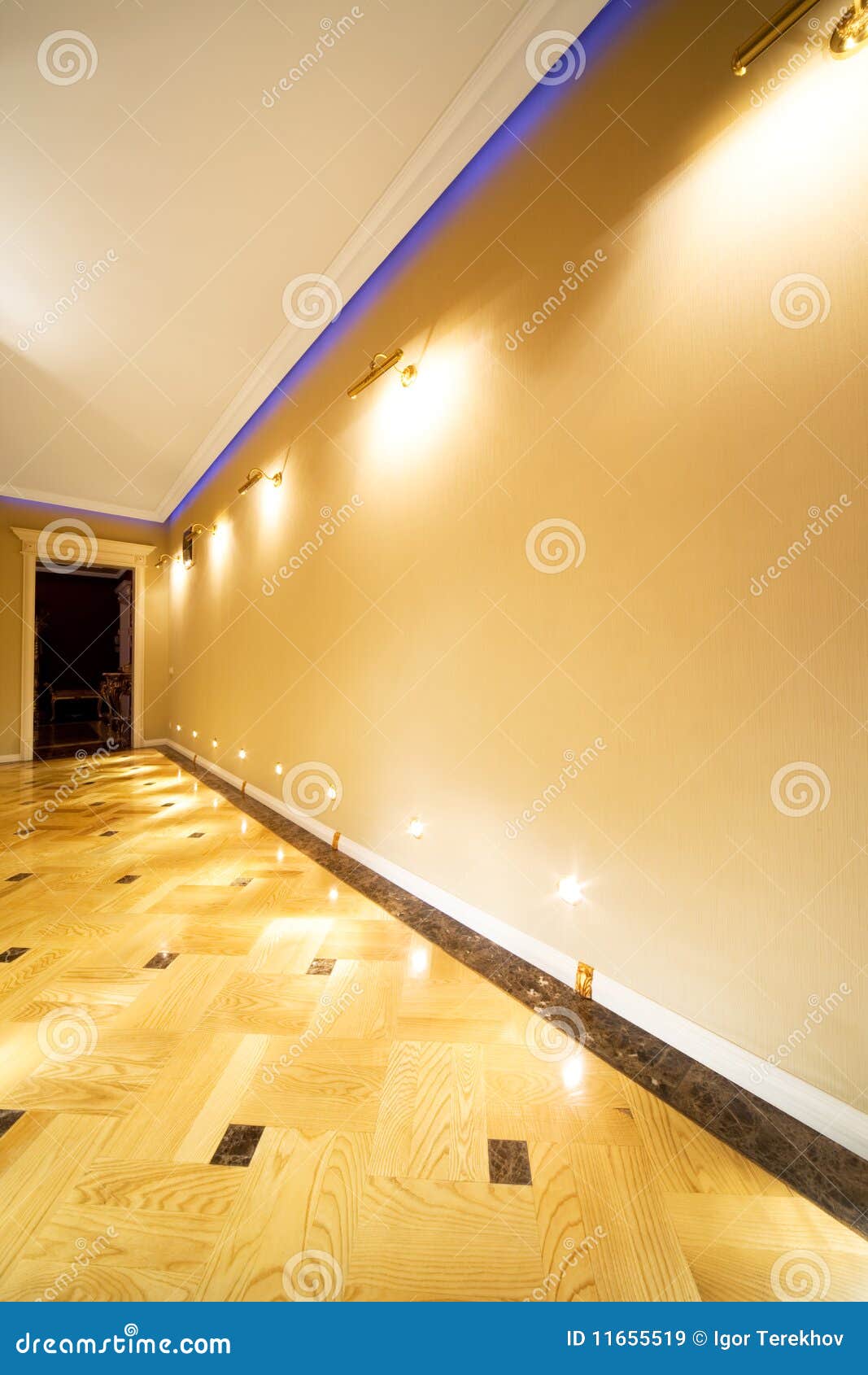 Long and Beautiful Corridor Stock Image - Image of home, long: 11655519