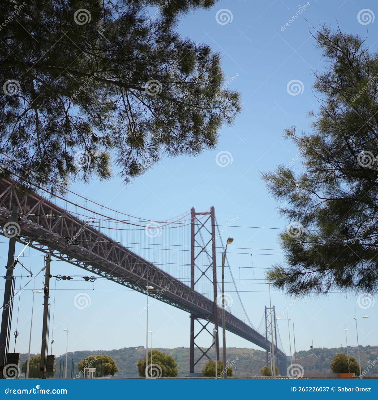 Long and Big Bridge from Underneath Stock Image - Image of long, tall ...
