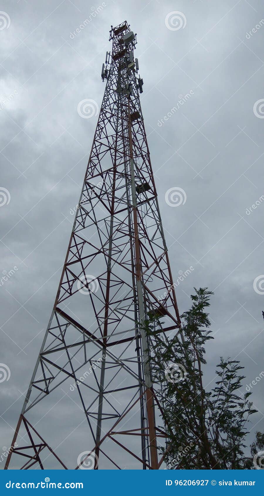Long big signal tower stock image. Image of tall, signal - 96206927