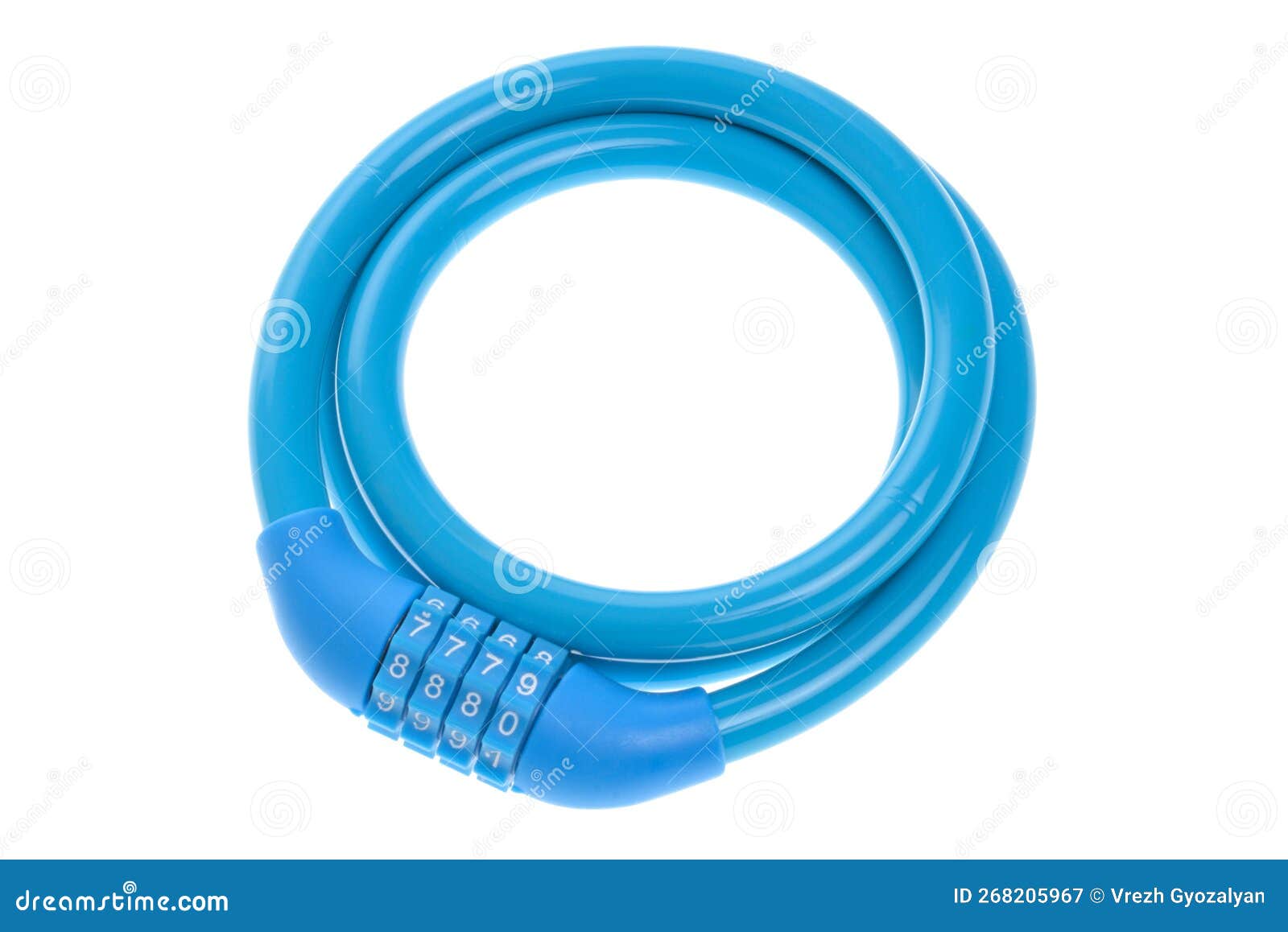 Long Bike Lock Isolated on White Background Stock Image - Image of bike ...