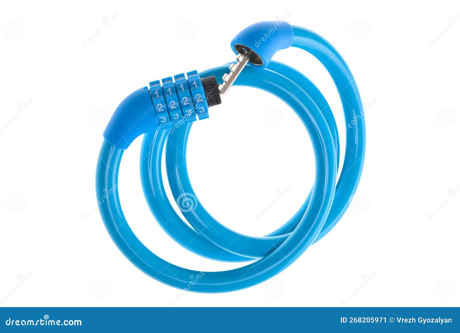 Long Bike Lock Isolated on White Background Stock Image - Image of ...
