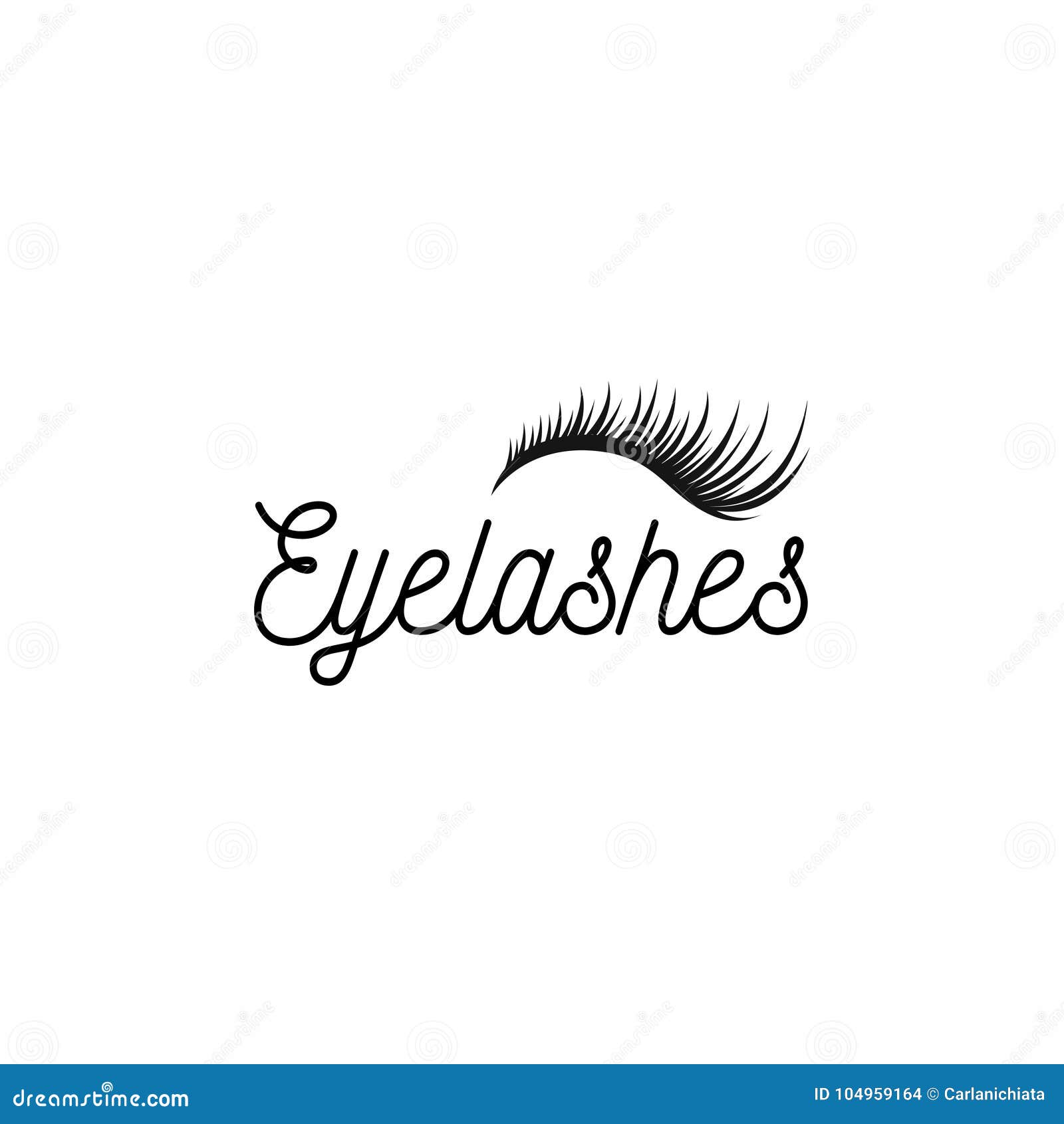 Eyelash Extensions Logo Cartoon Vector | CartoonDealer.com #108906805