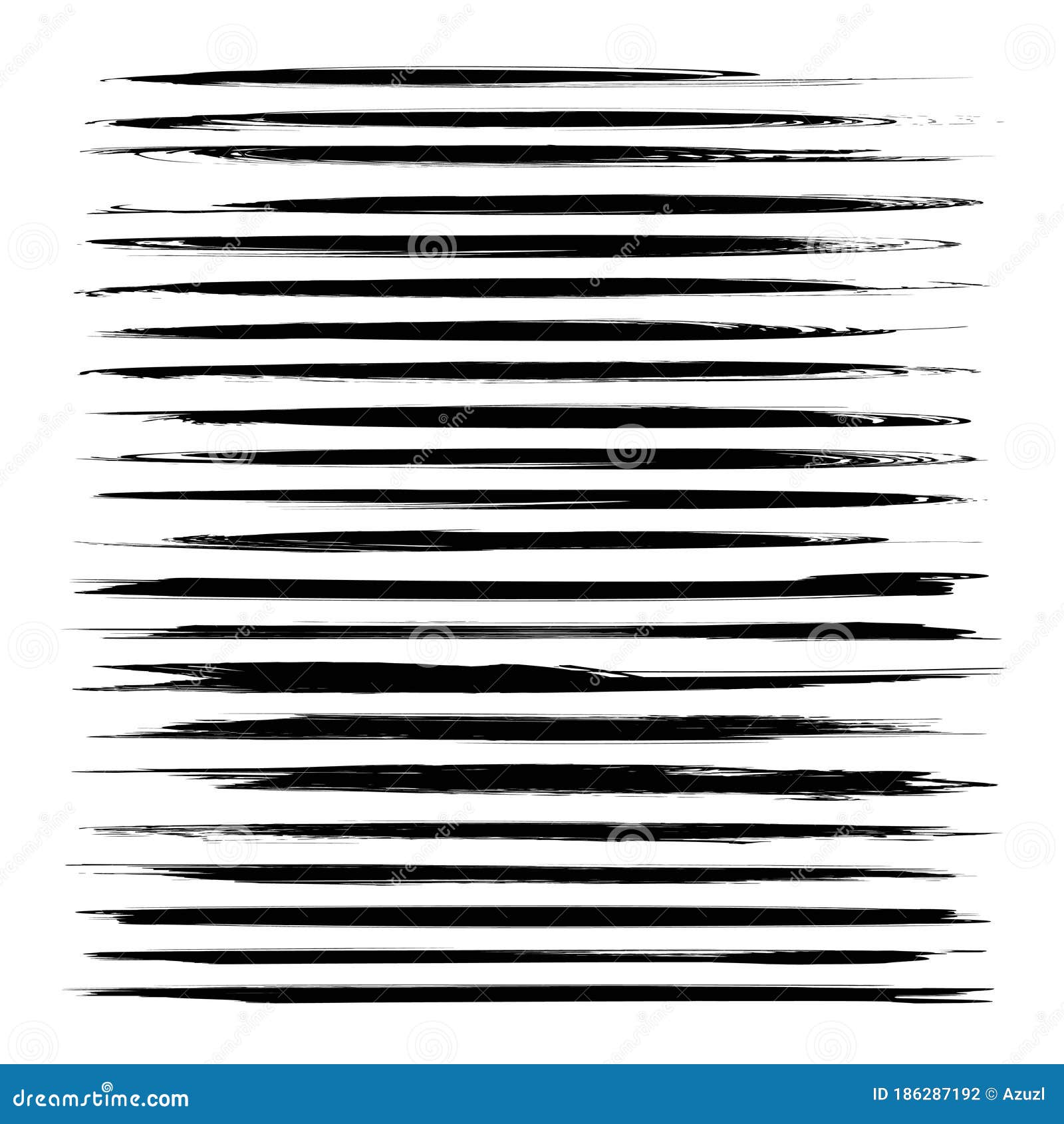 Long Black Thin Strokes Big Set from Vector Objects Stock Vector ...