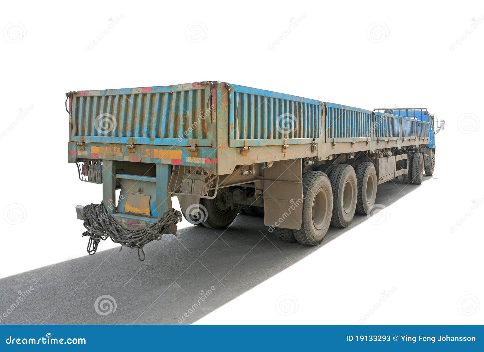 Long blue chinese truck stock image. Image of traffic - 19133293