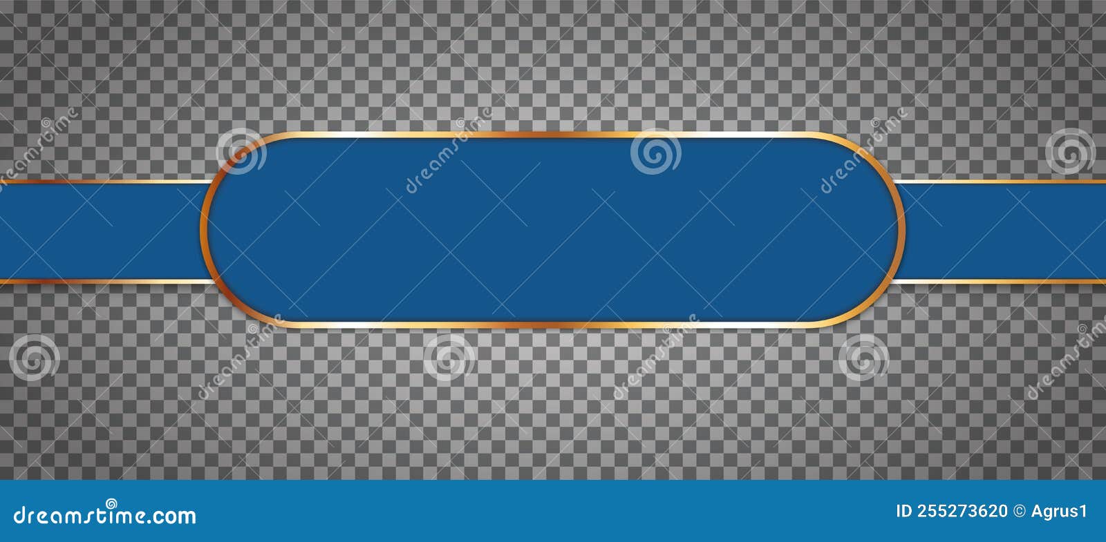 Blue And Gold Ribbon Banner