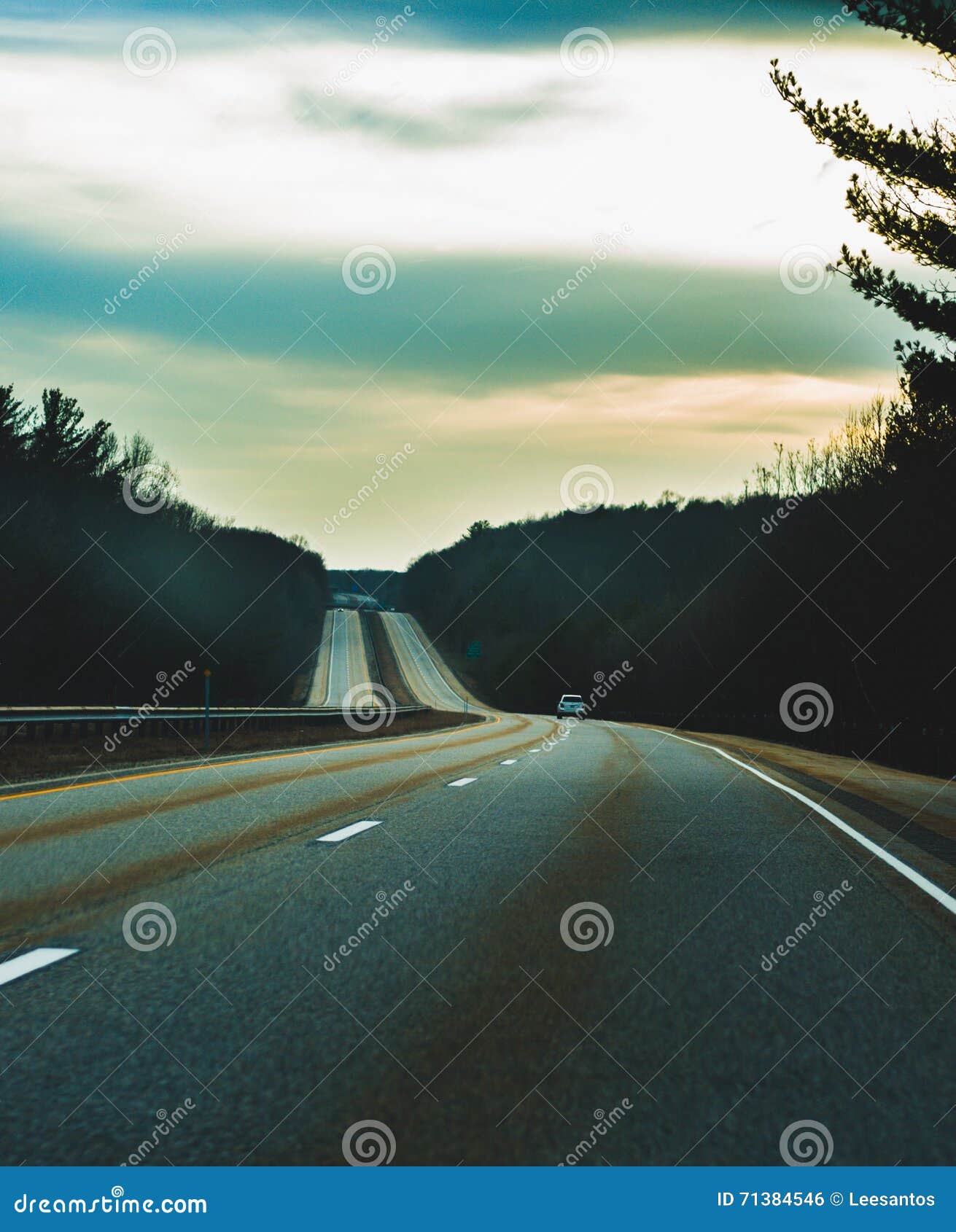Long blue highway stock photo. Image of scenic, stretch - 71384546
