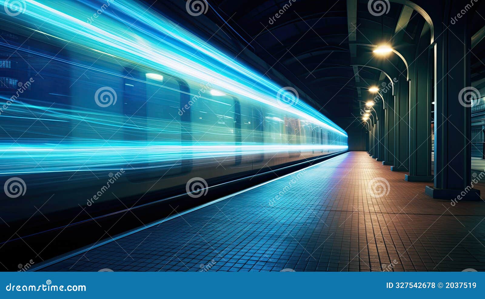 Long blue light streaks stock illustration. Illustration of extend ...